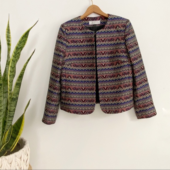 Tahari | Jackets & Coats | Tahari Open Front Jacquard Embroidered ...